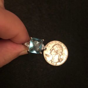 Jewelry | Sterling Silver Ring With Light Blue Stone | Poshmark